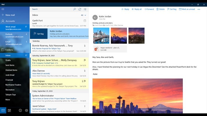 App Universal Mail & Calendar do Windows 10 recebe atualização para ...