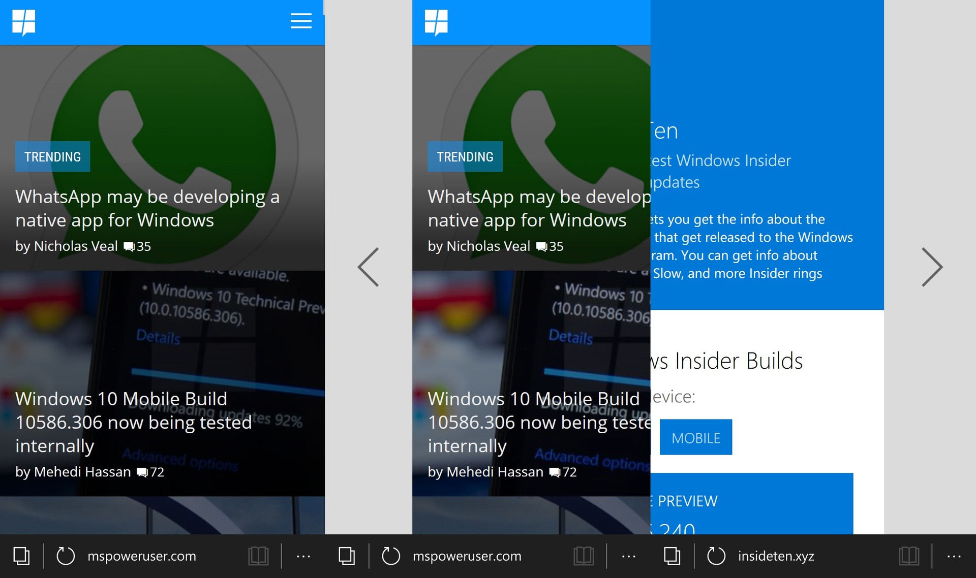 Microsoft Edge receberá gestos swipe para navegação na web ...