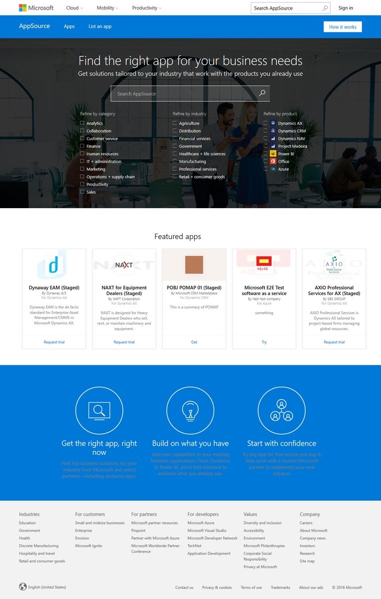 Microsoft lança loja de aplicativos AppSource e mostra como funciona em ...