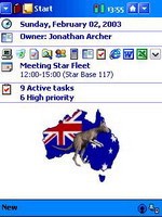 Tema Australian Flag And Kangaroo Animated Standard - TudoCelular.com