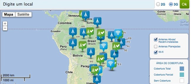 TIM cria mapa com a cobertura de suas antenas - TudoCelular.com