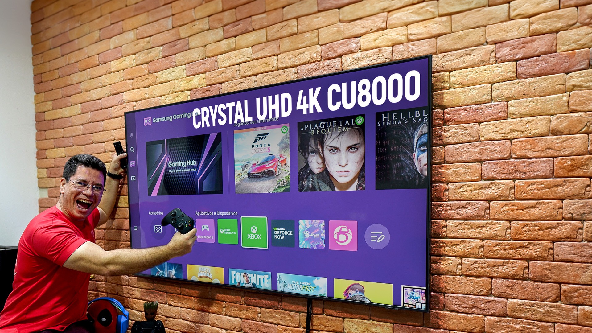 Samsung CU8000: Smart TV 4K de entrada com jogos online e design fino | Análise / Review ...